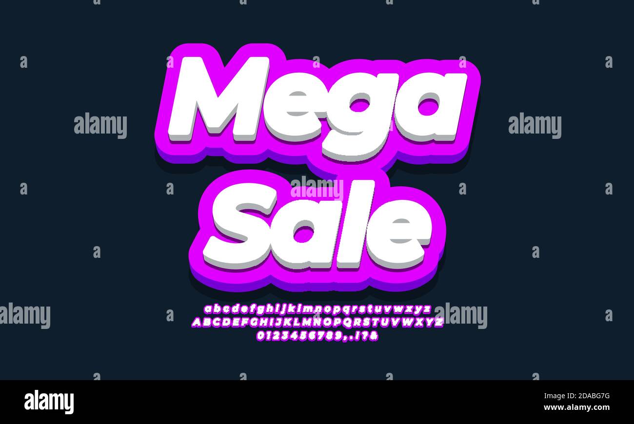 Mega text effect Stock Vector Images - Alamy