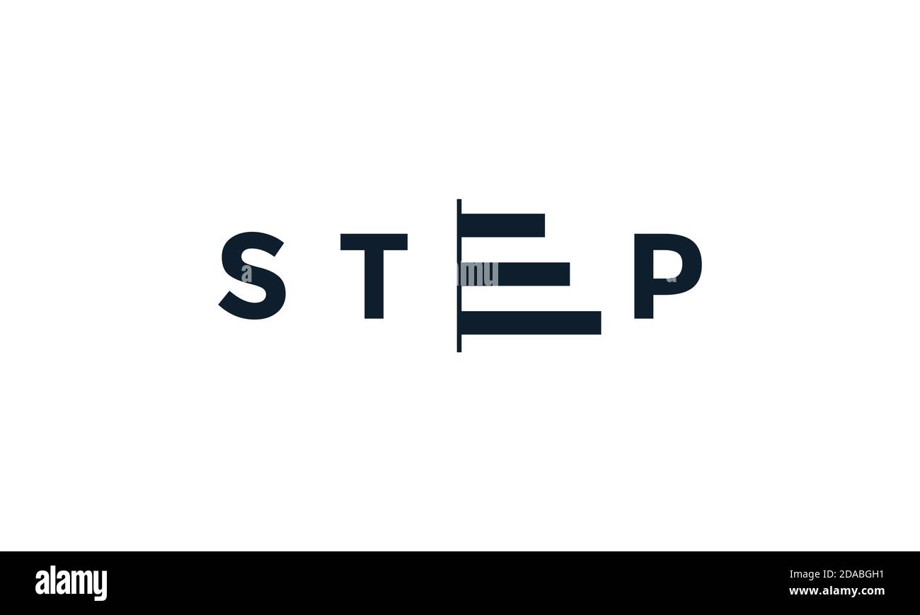 Stair step type design Stock Vector Images - Alamy
