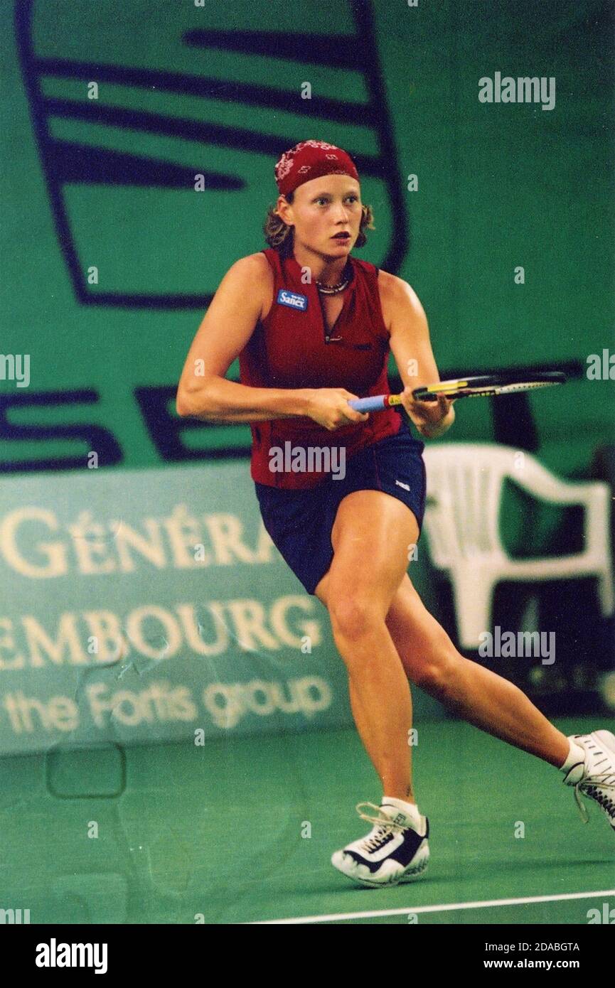 Slovenian tennis player Tina Pisnik, Luxembourg 2001 Stock Photo - Alamy