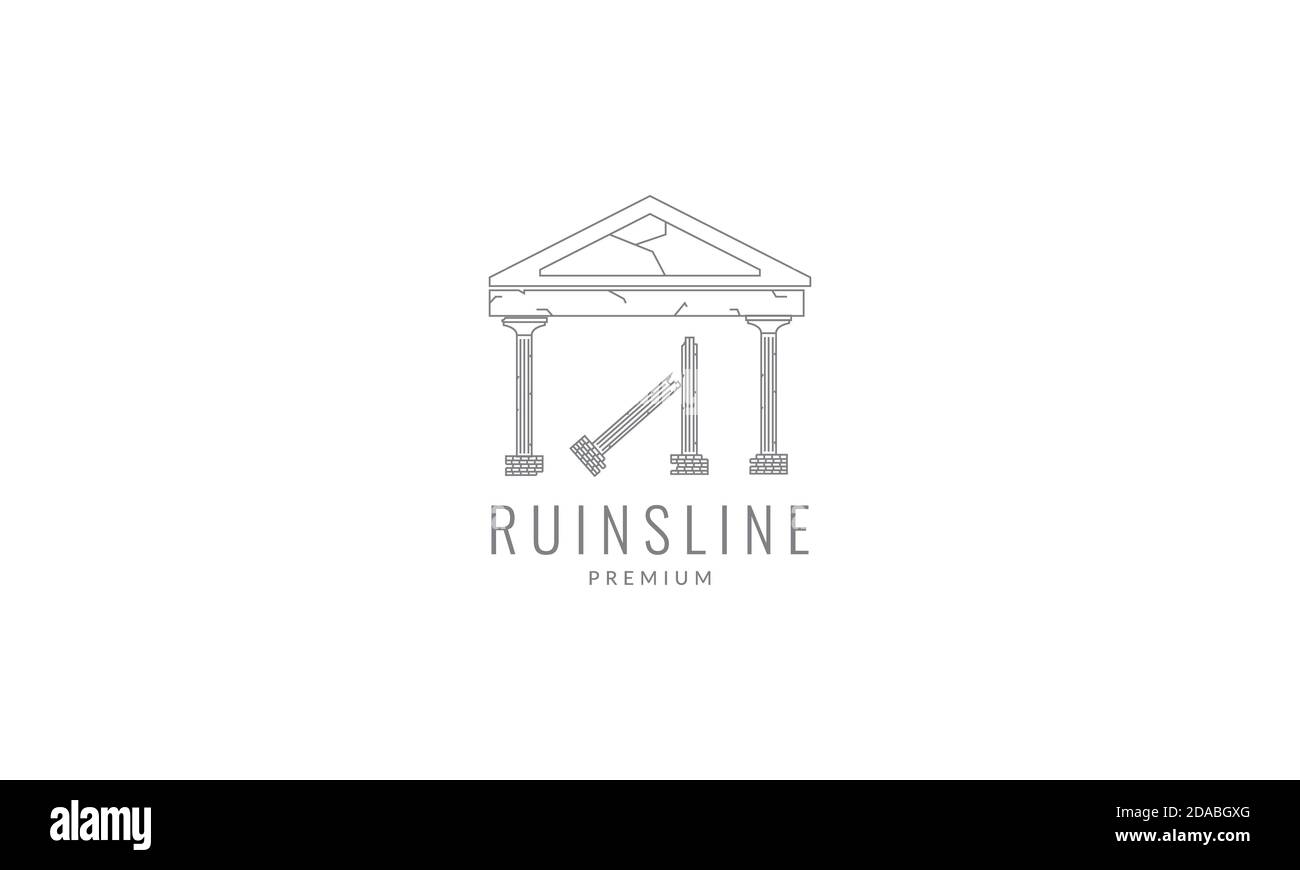 monument ruins logo vector icon illustration design Stock Vector Image ...