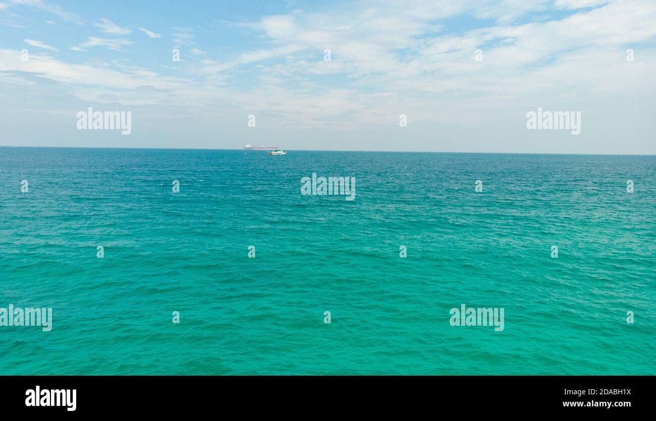 Blue sea water in daylight Stock Photo - Alamy