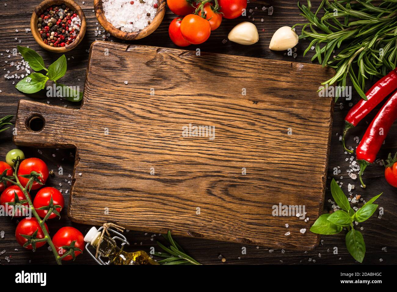 Food cooking background top view Stock Photo - Alamy