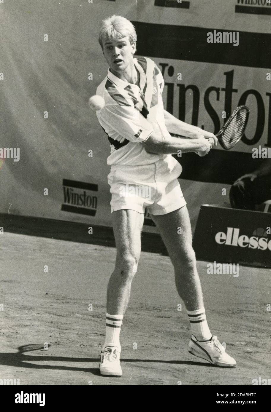 Swedish tennis player Magnus Gustafsson, 1980s Stock Photo - Alamy