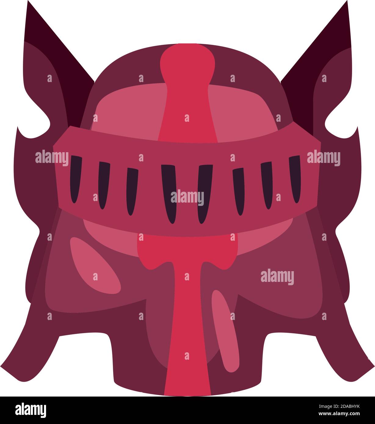 video game armor helmet red color on white background vector ...