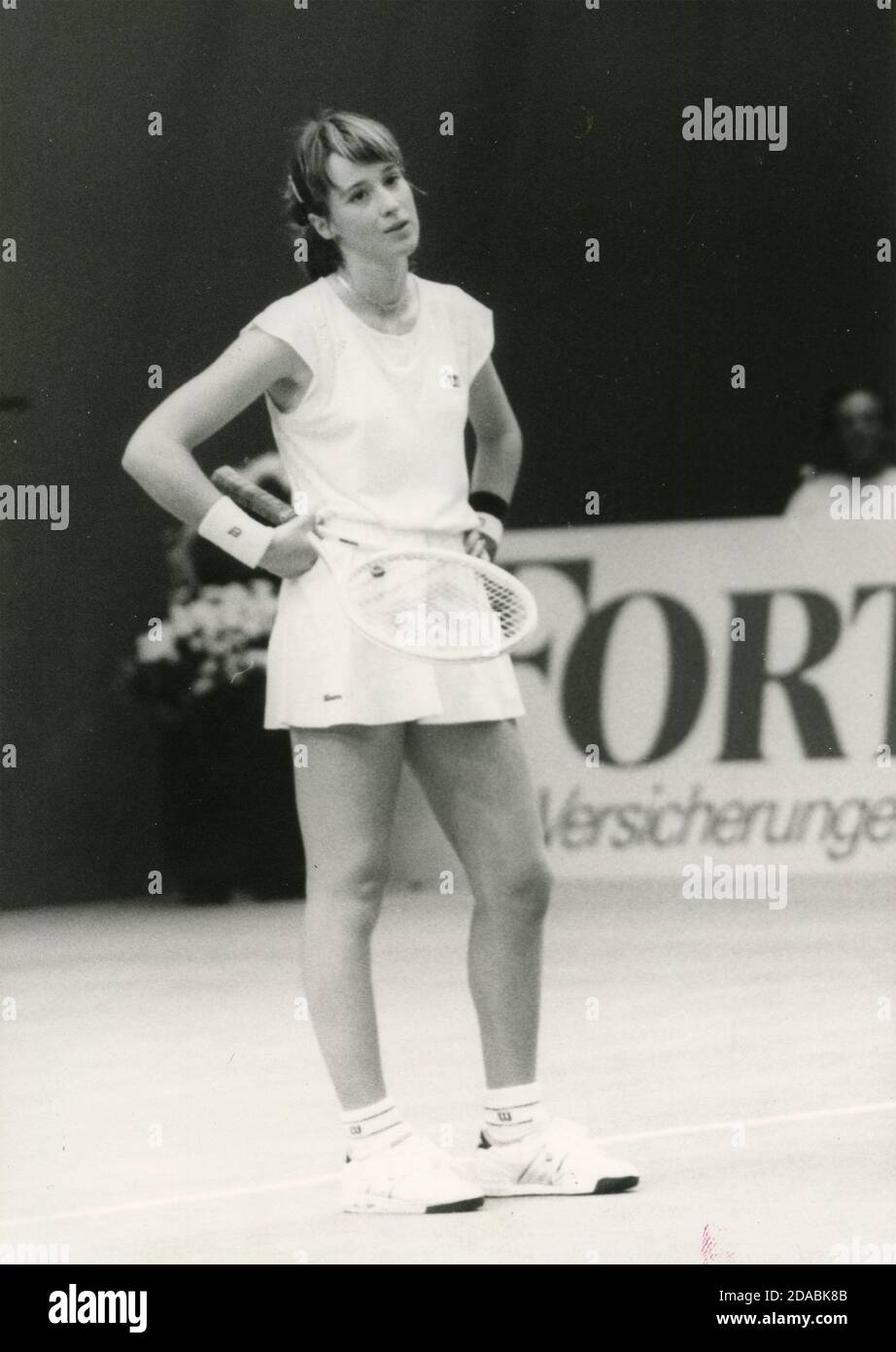 Bulgarian tennis player Manuela Maleeva, Zurich, Switzerland 1987 Stock ...