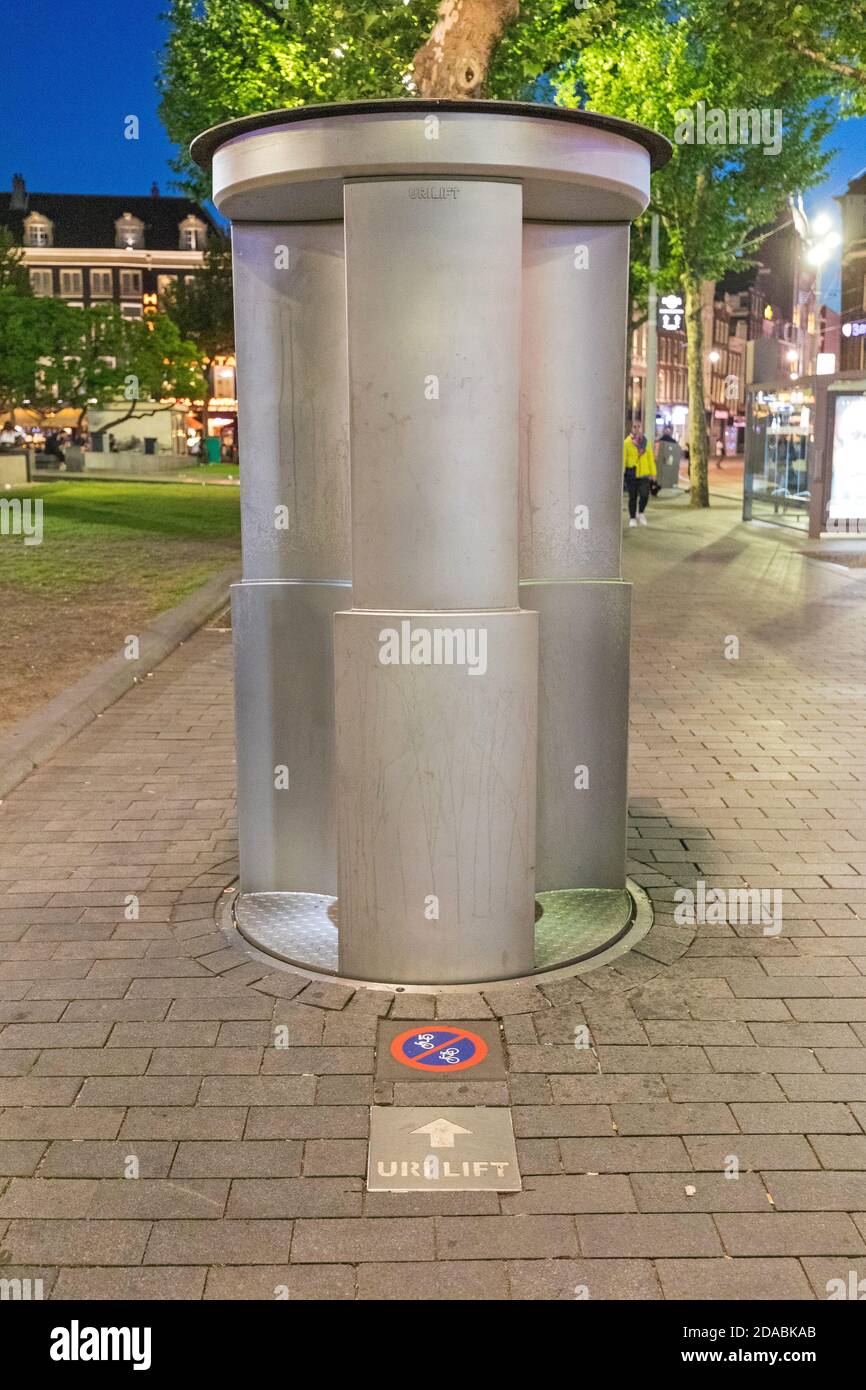 Amsterdam, Netherlands - May 14, 2018: Open Public Toilet Stret Urinal ...