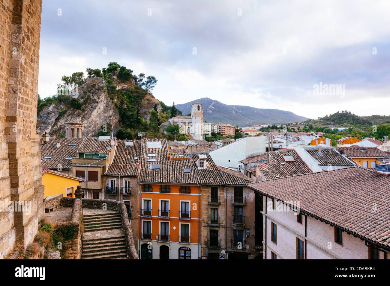 View Estella from the Church is San Miguel Arcángel. French Way, Way of ...