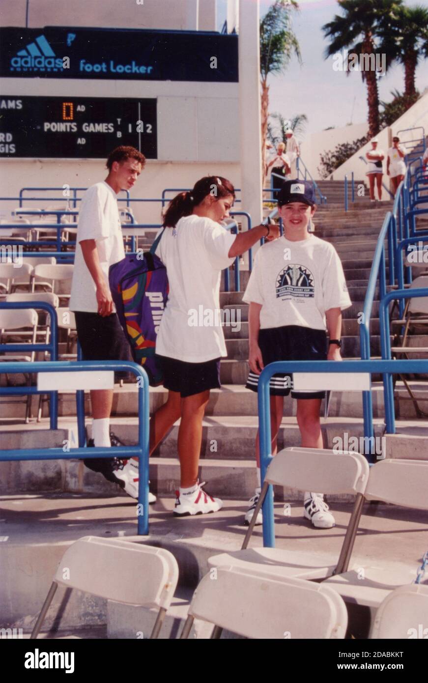 American tennis player Jennifer Capriati with her boyfriend Ryan Bonner ...