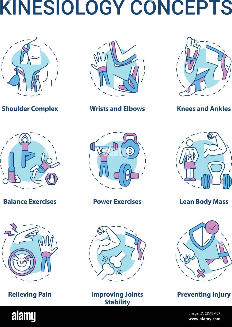 Kinesiology concept icons set Stock Vector Image & Art - Alamy