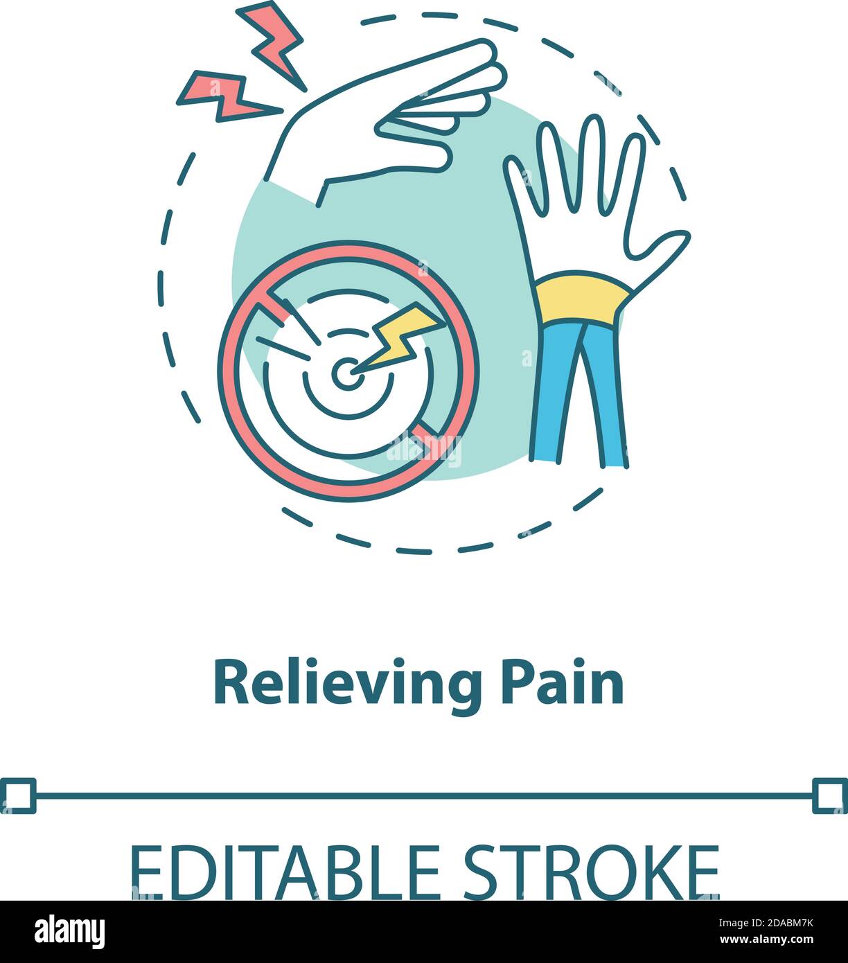 Relieve pain concept icon Stock Vector Image & Art - Alamy