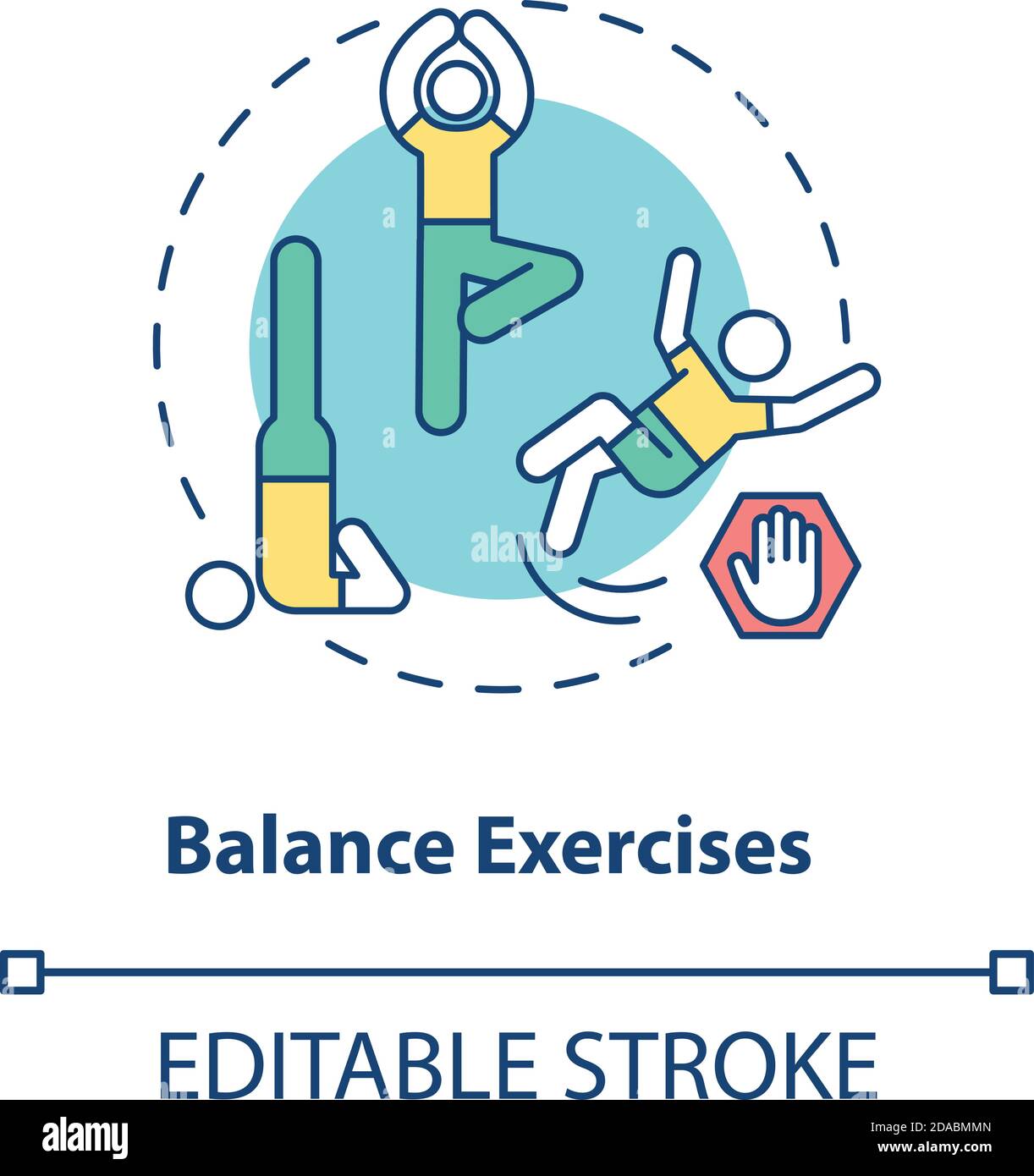 Balance exercise concept icon Stock Vector Image & Art - Alamy