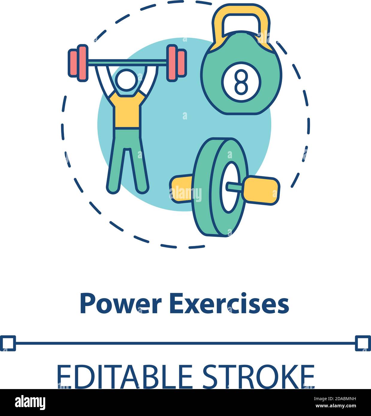 Power exercise concept icon Stock Vector Image & Art - Alamy