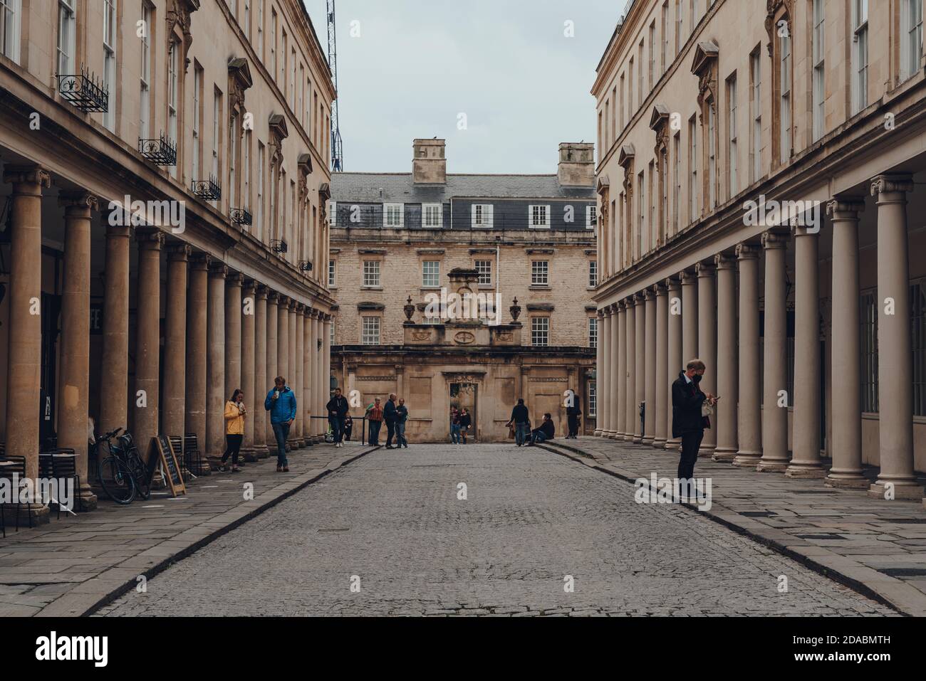 Bath, UK - October 04, 2020: View of Bath street in Bath, the largest ...