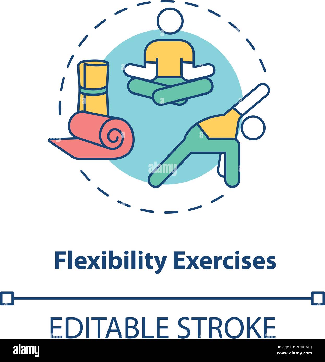 Flexibility exercises concept icon Stock Vector Image & Art - Alamy