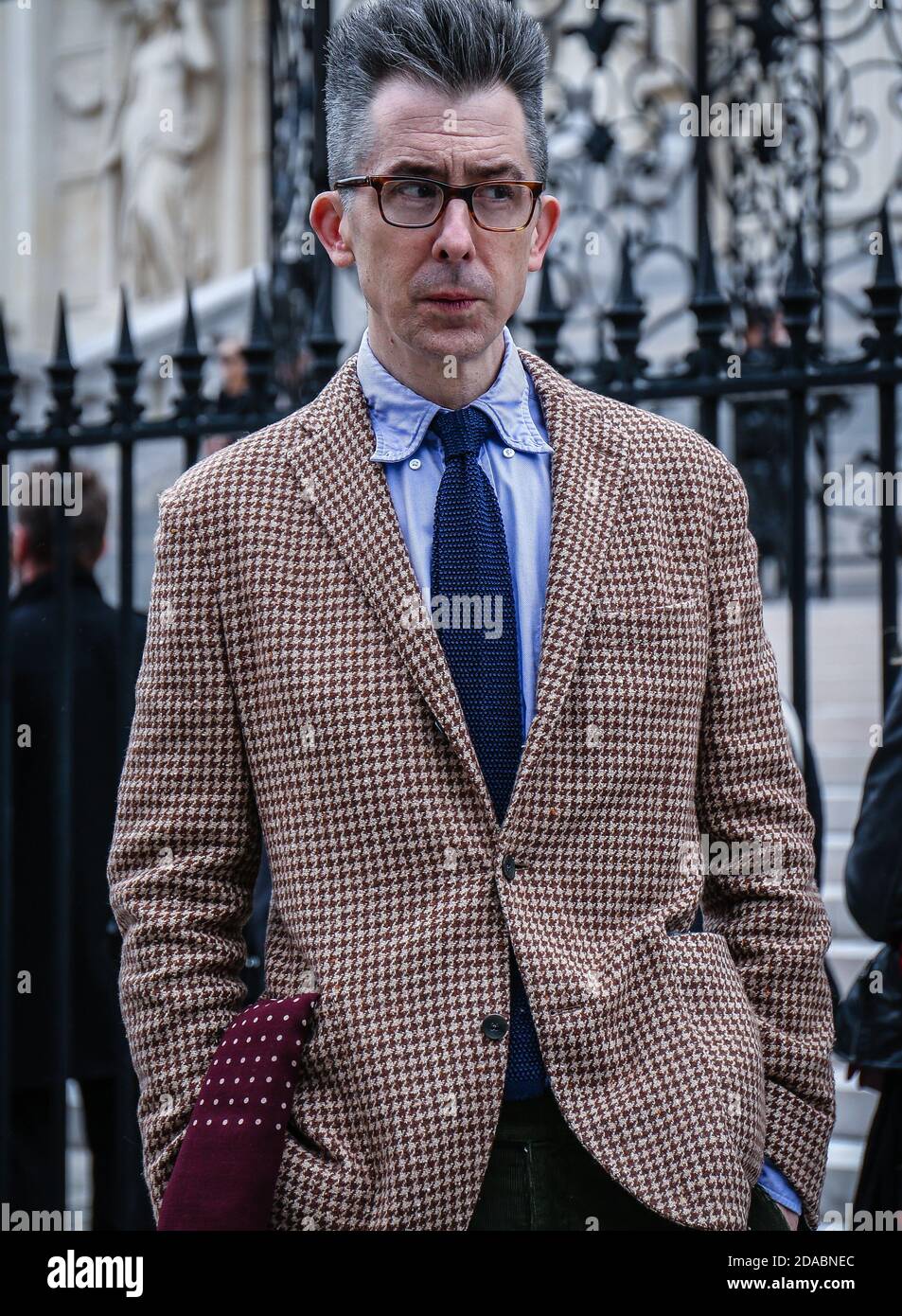 PARIS, France- October 01 2017: Michael Hainey on the street in Paris ...