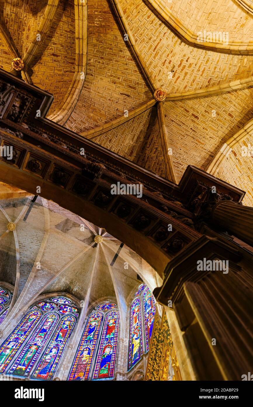 Ceiling, Gothic Architecture. León's gothic Cathedral, also called The ...