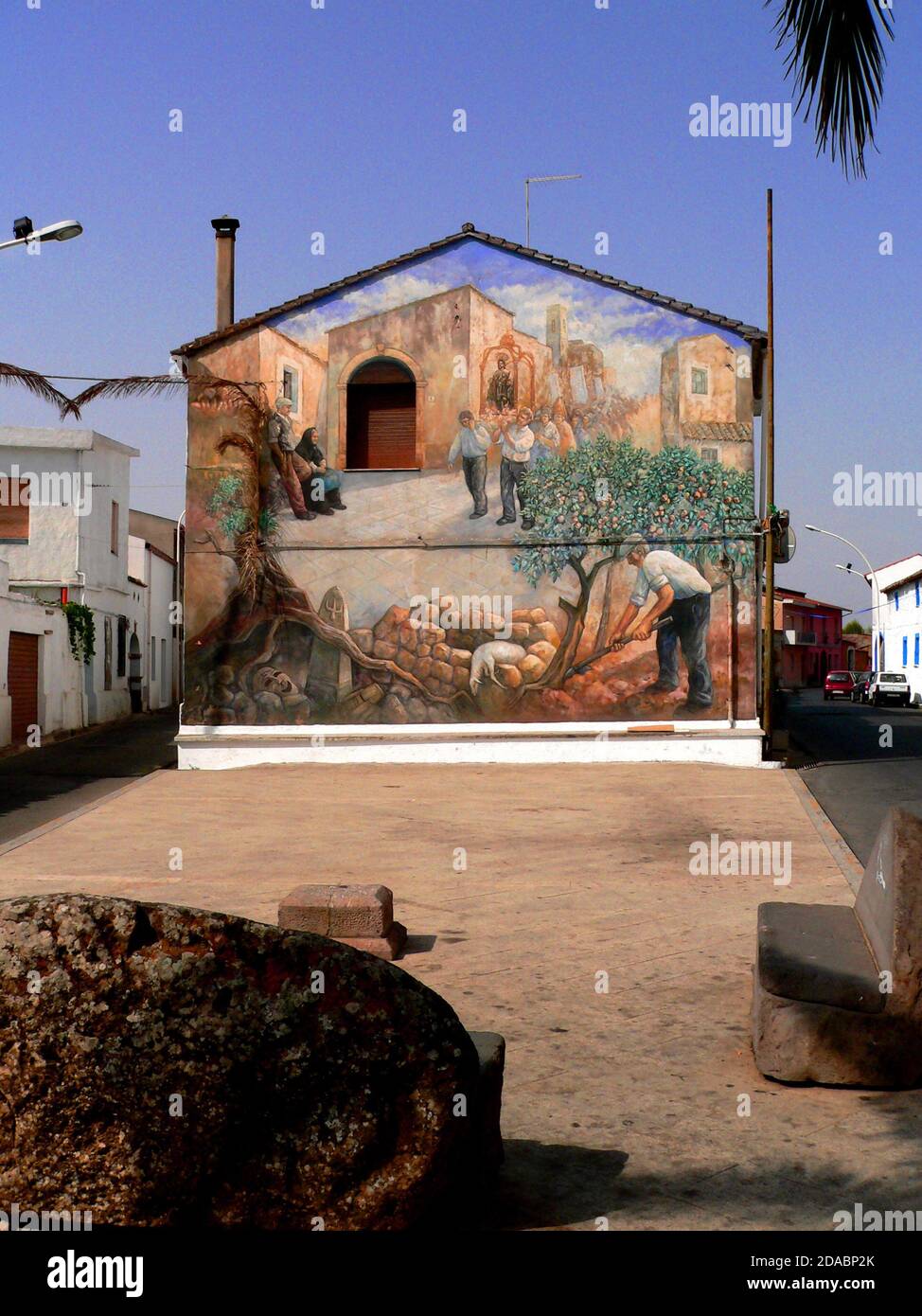 San Sperate, a museum-village in Southern Sardinia, Italy Stock Photo ...