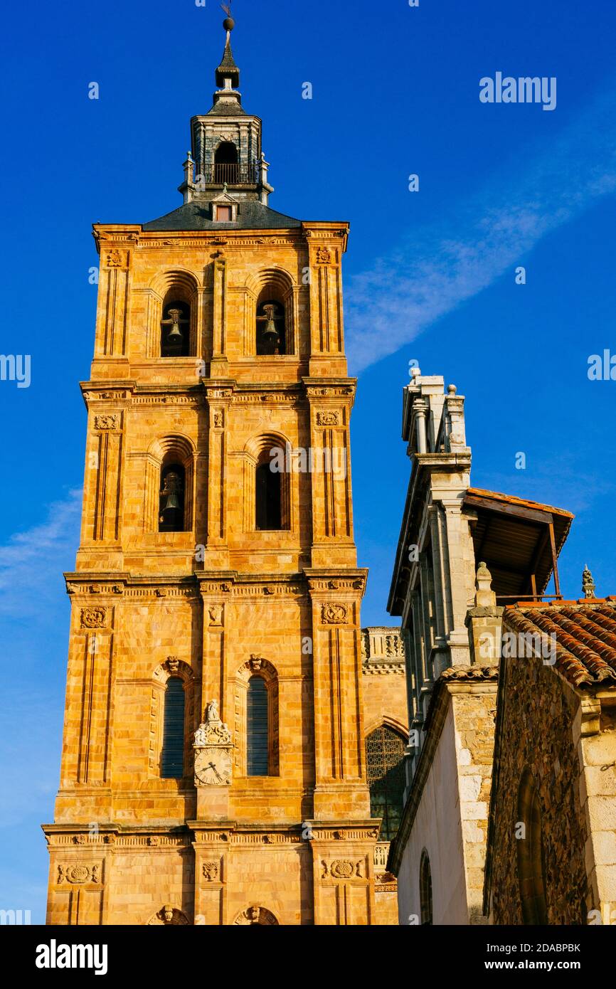 The Cathedral of Astorga, the gothic edifice was begun in 1471. It was ...