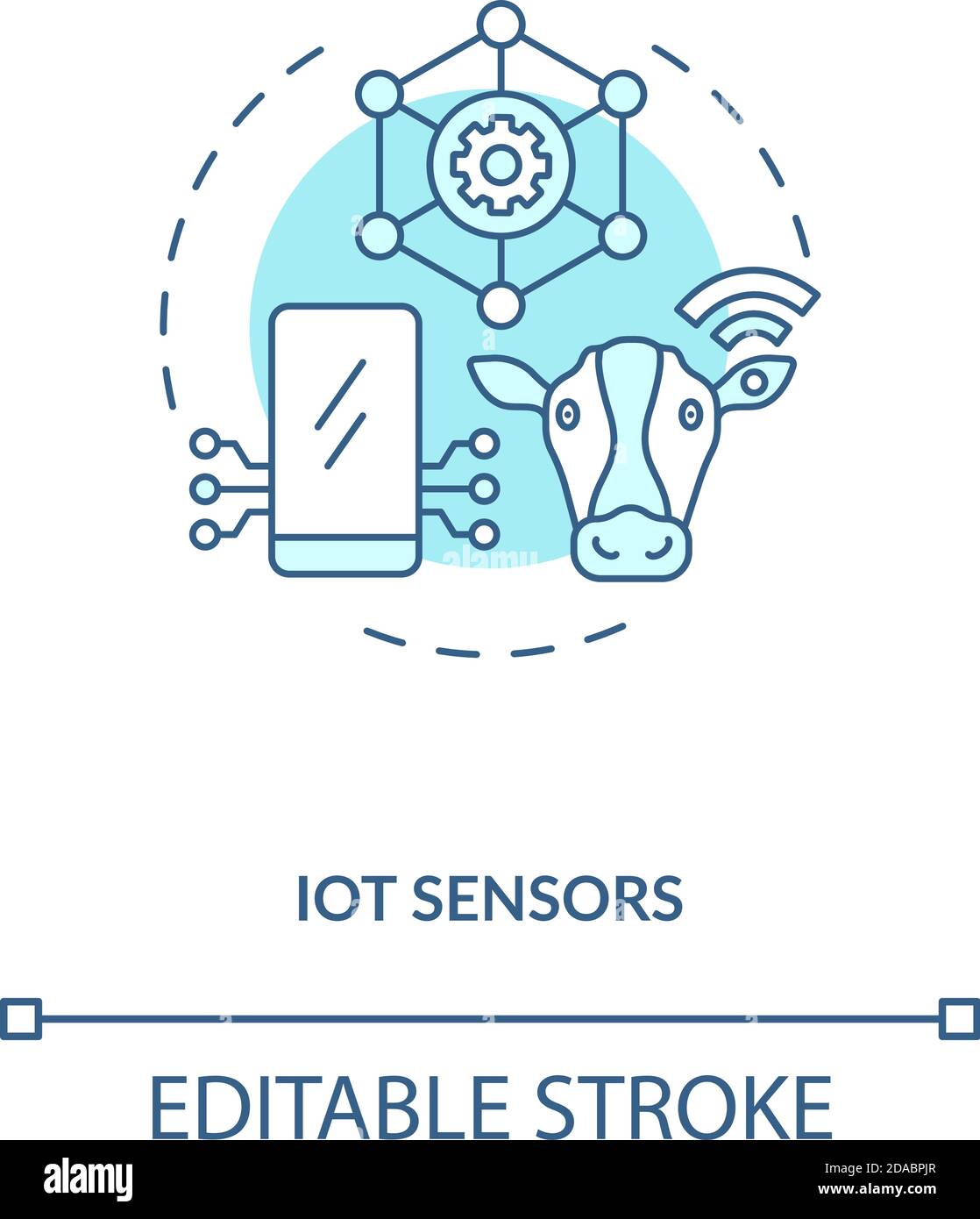 Iot Sensors Concept Icon Stock Vector Image And Art Alamy