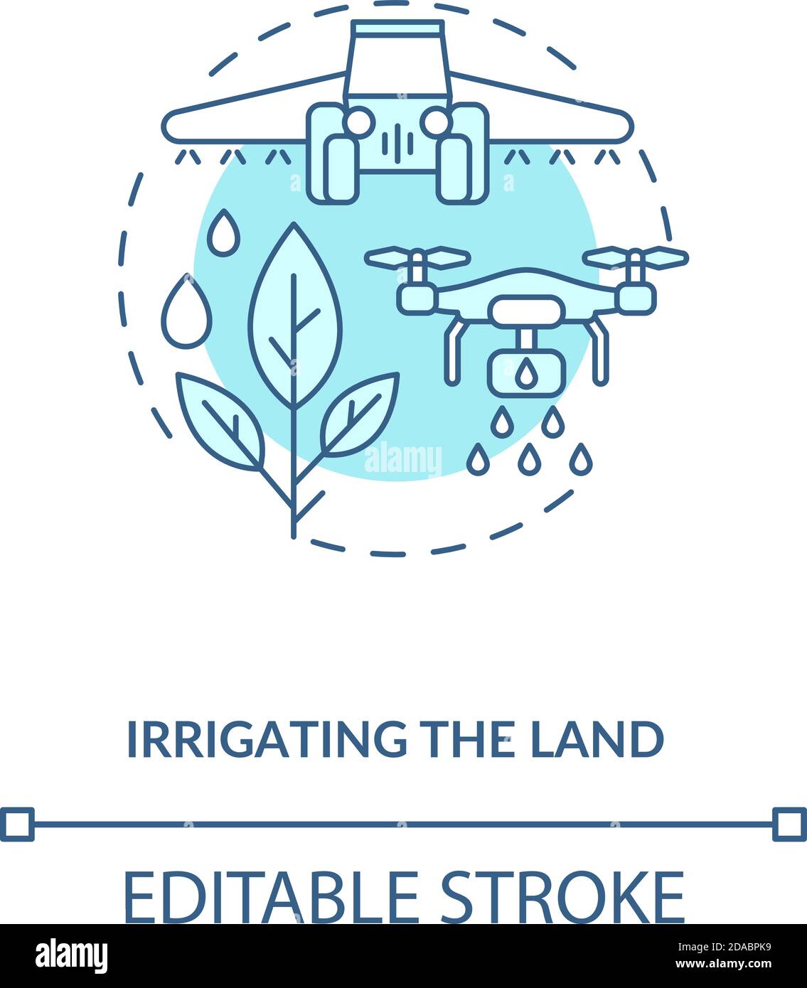 Irrigating the land concept icon Stock Vector Image & Art - Alamy