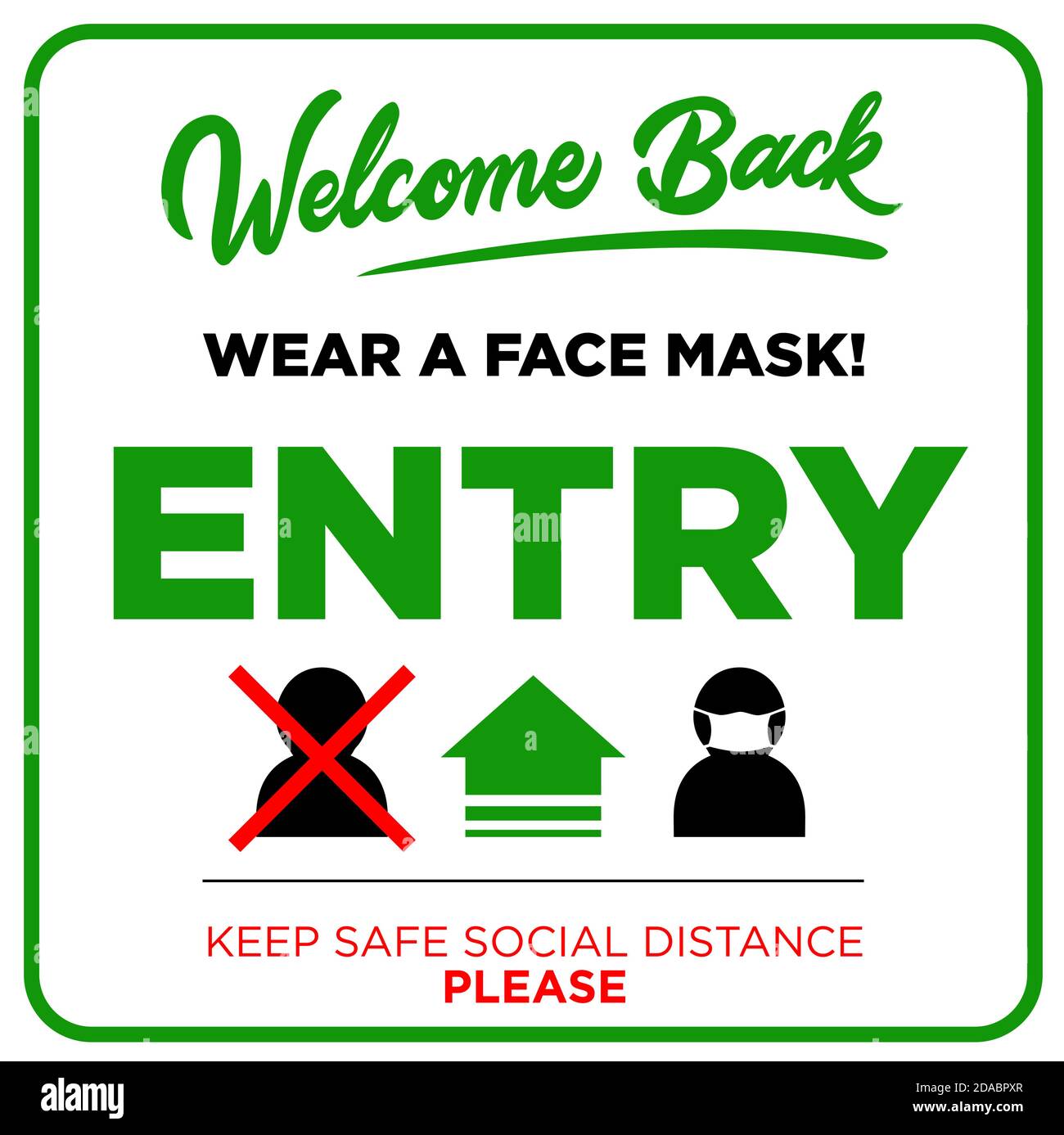 Open sign on the front door - welcome back! We are working again. Keep ...