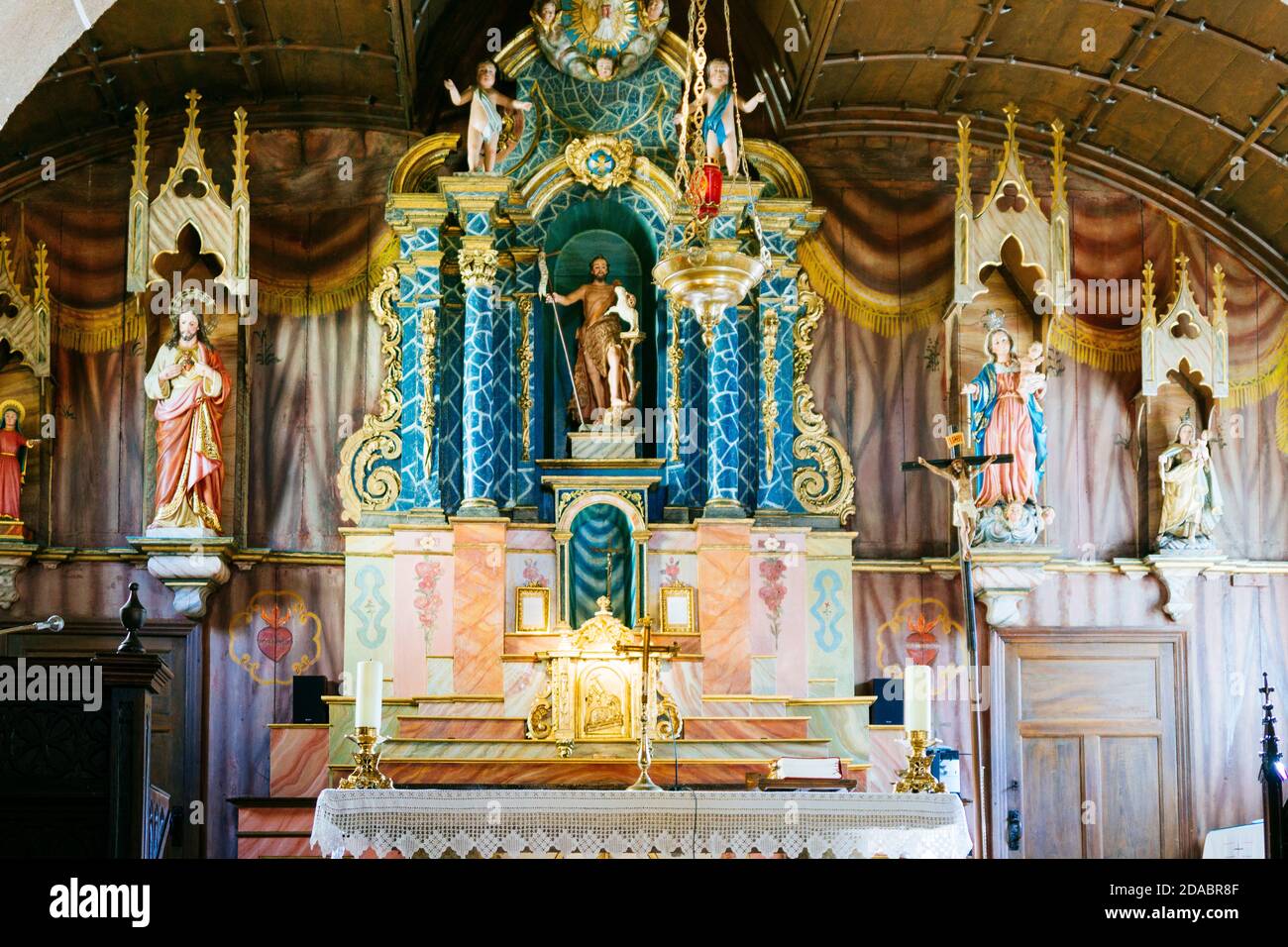 The main altarpiece of the church is in neoclassical style with Rococo ...