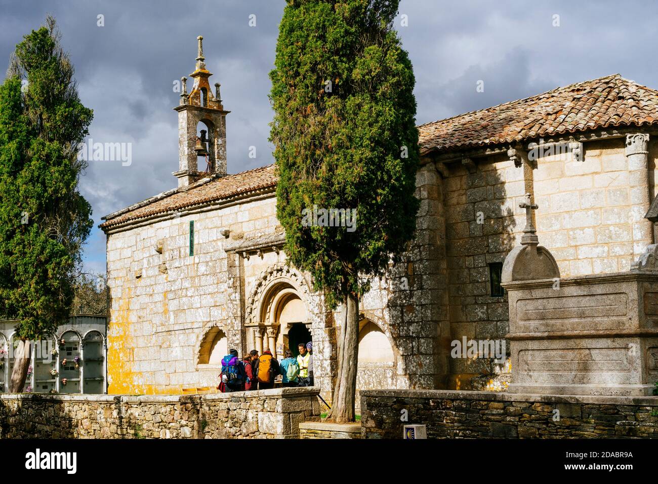 The church of Santa María de Melide, listed as a National Monument, is ...