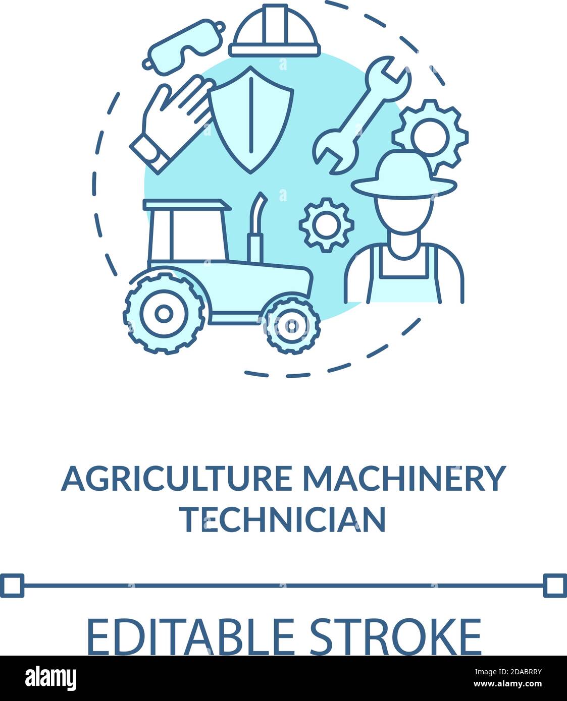 Agriculture machinery technician concept icon Stock Vector Image & Art ...