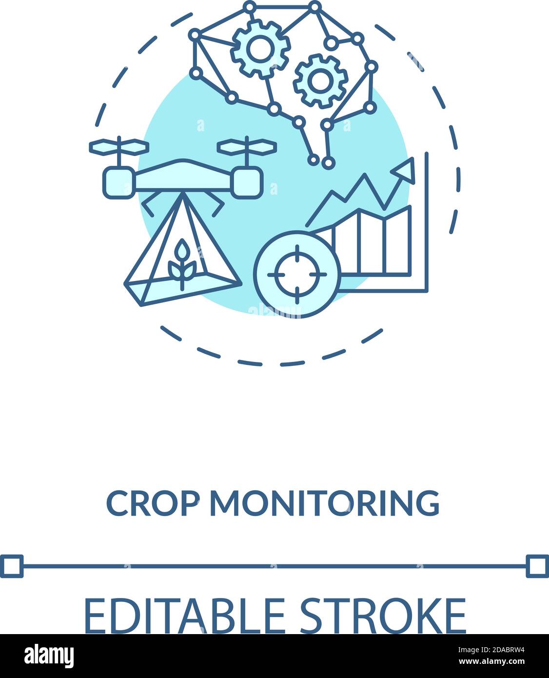 Crop monitoring concept icon Stock Vector Image & Art - Alamy