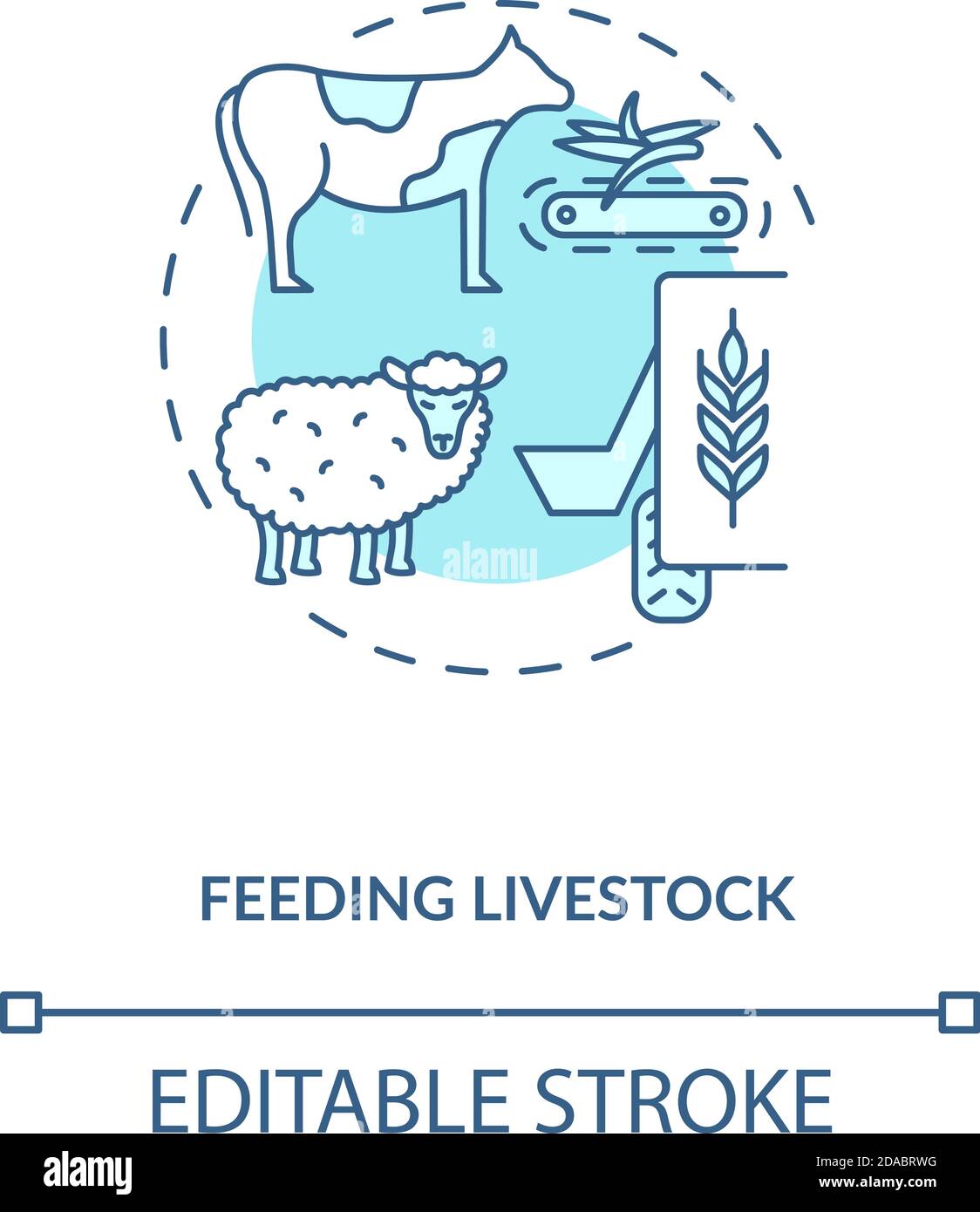Feeding livestock concept icon Stock Vector Image & Art - Alamy