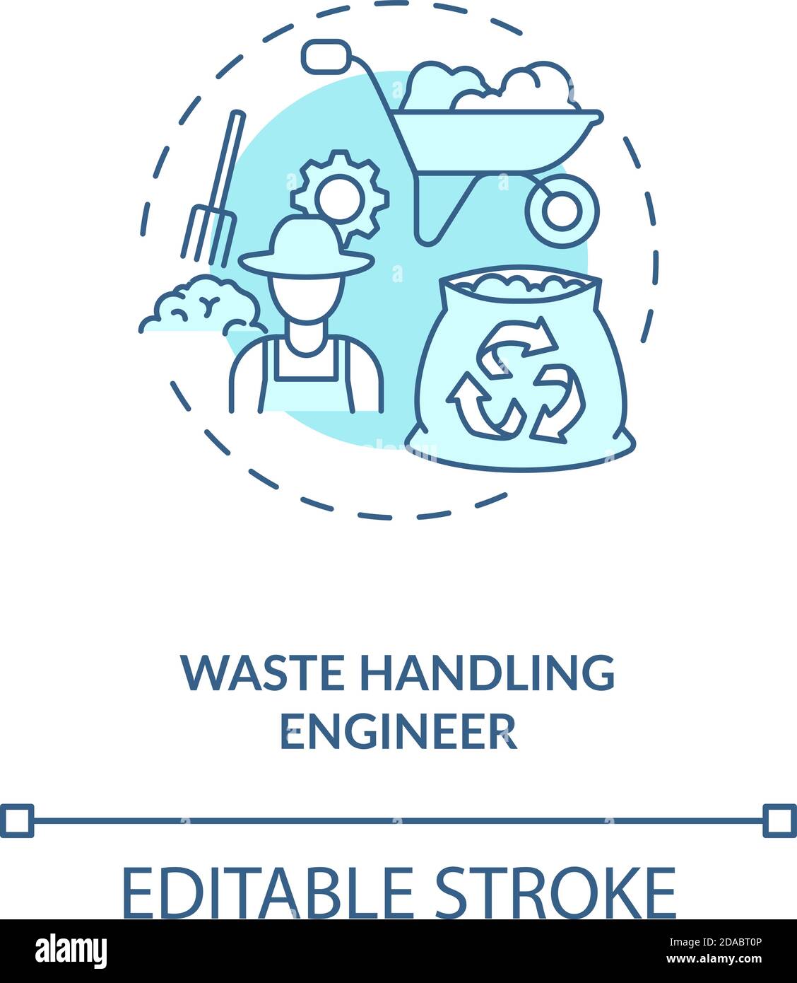 Waste handling engineer concept icon Stock Vector Image & Art - Alamy