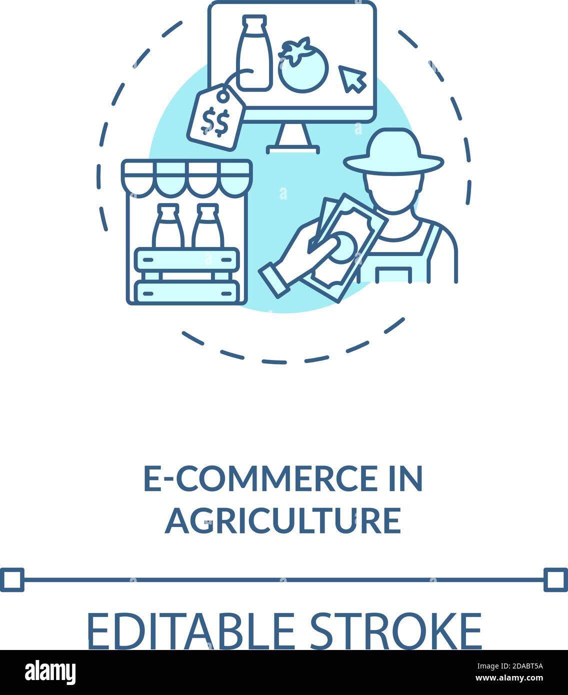 E commerce in agriculture concept icon Stock Vector Image & Art - Alamy