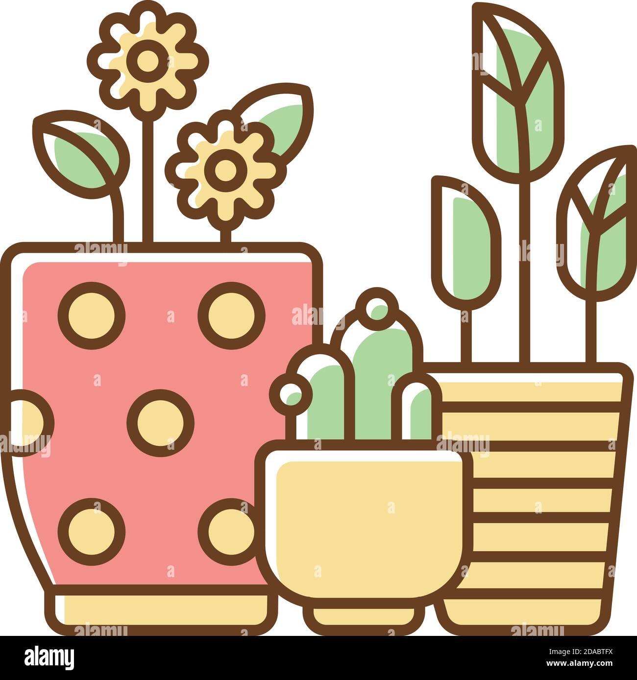 Flower planters RGB color icon Stock Vector Image & Art - Alamy