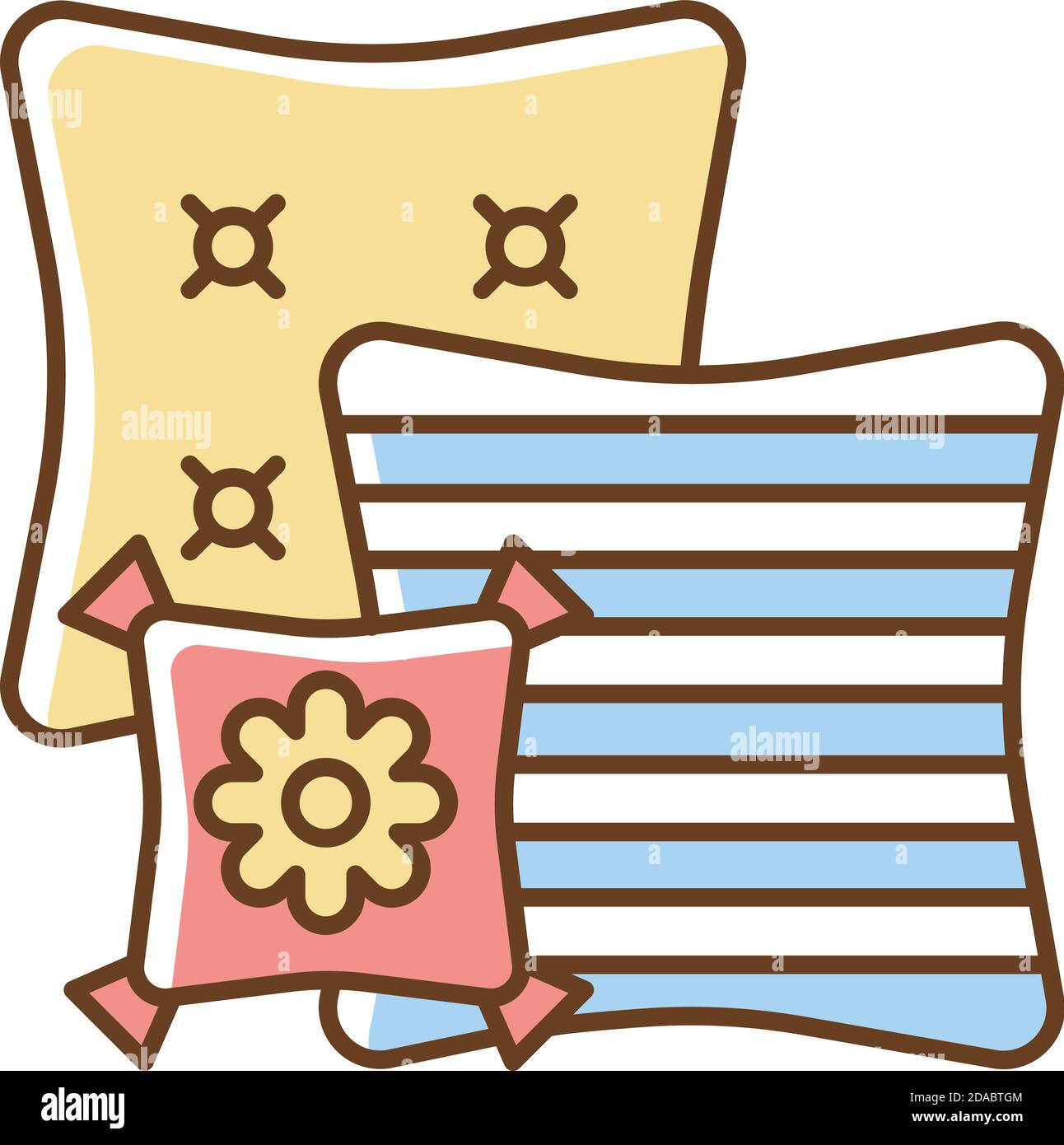 Decorative pillows RGB color icon Stock Vector Image & Art - Alamy