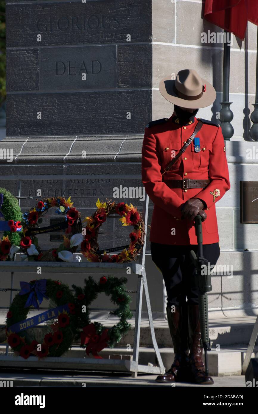 veterans gather at the london cenotaph in london ontario canada for ...