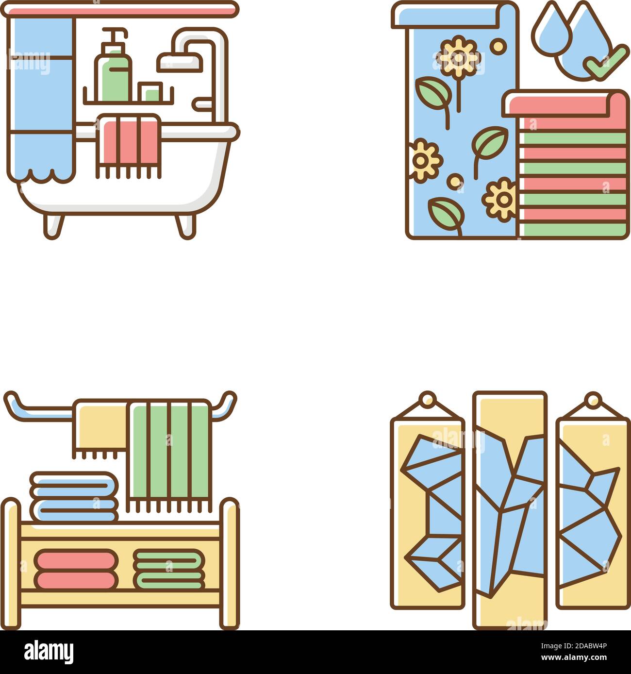 Style ideas for home RGB color icons set Stock Vector Image & Art - Alamy