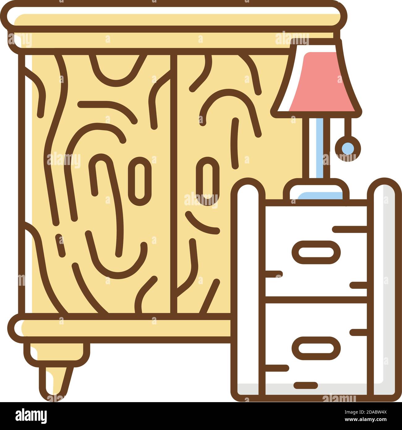 Wooden furniture RGB color icon Stock Vector Image & Art - Alamy