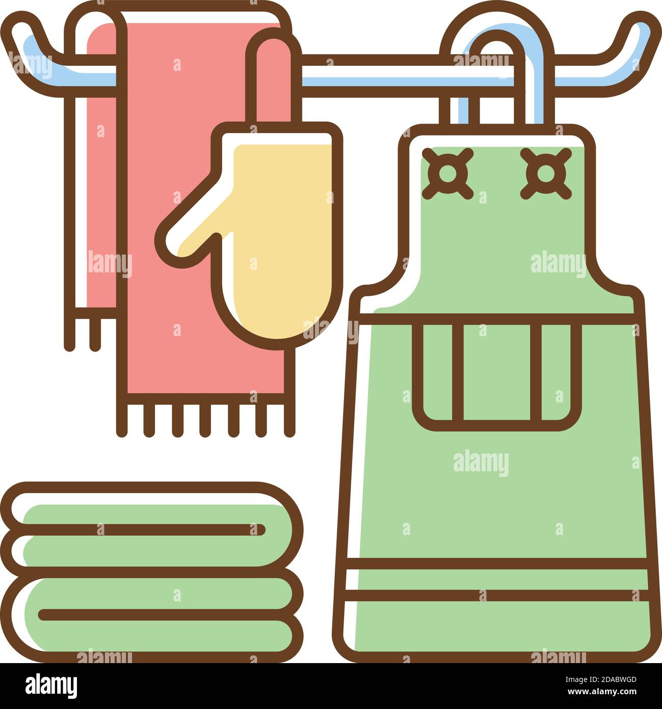 Kitchen linen RGB color icon Stock Vector Image & Art - Alamy