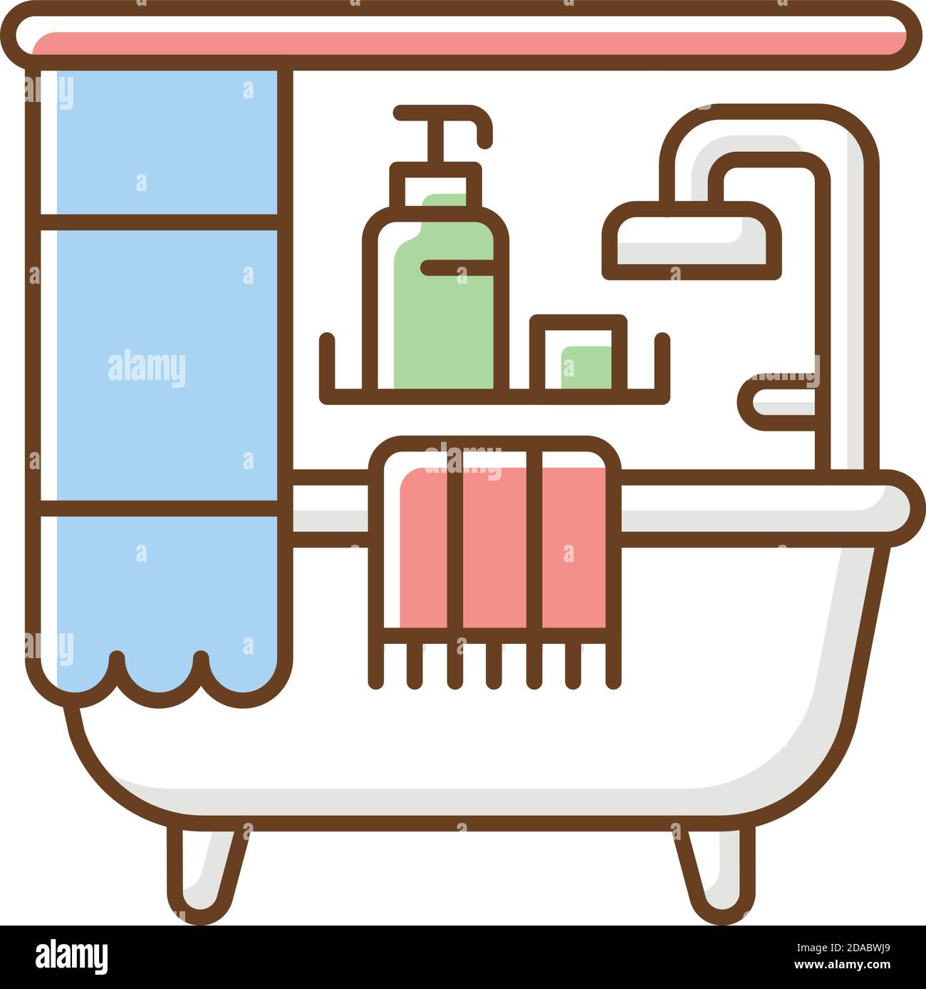 Bathroom RGB color icon Stock Vector Image & Art - Alamy