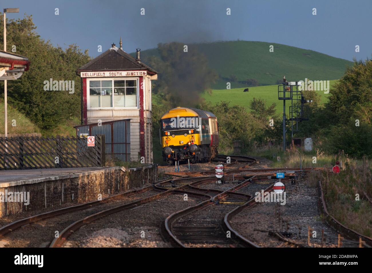 Preserved class 47 locomotive 47712 passing the midland railway signal ...
