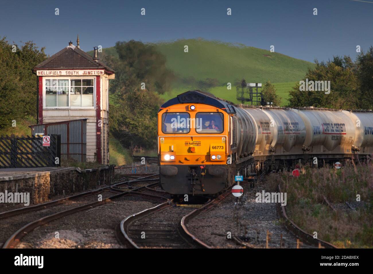GB Railfreight class 66 locomotive 66773 passing the midland railway ...