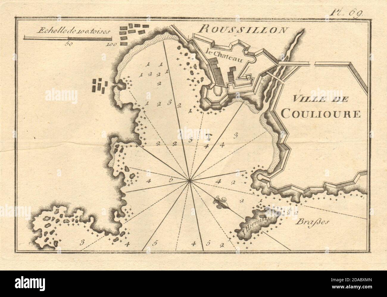 Ville de Coulioure, Roussillon. Collioure, Pyrénées-Orientales. ROUX ...