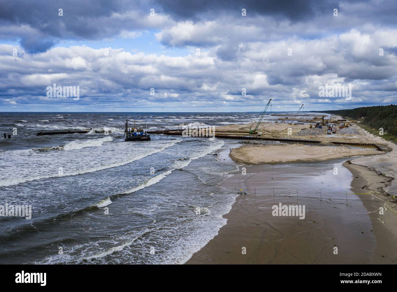 Building site of Vistula Spit canal - connection between the Vistula ...