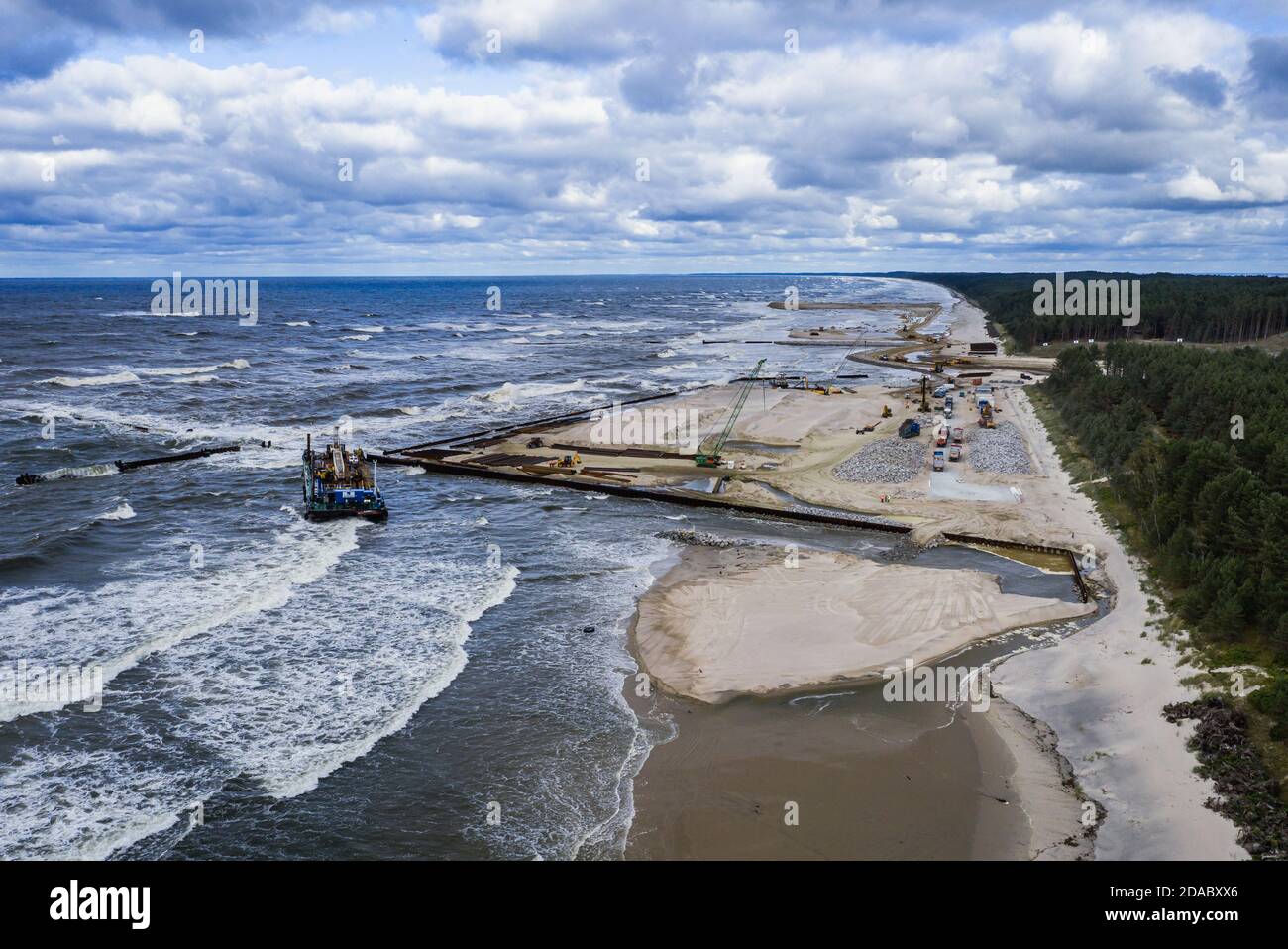Building site of Vistula Spit canal - connection between the Vistula ...