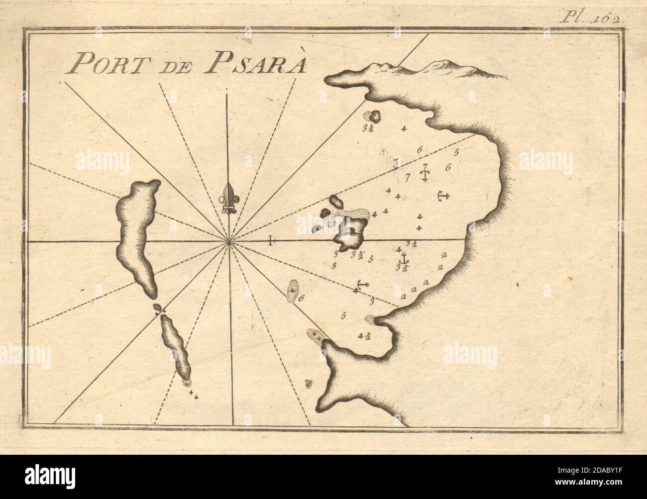 Port de Psara. Psara harbour & Antipsara, North Aegean. Greece. ROUX ...