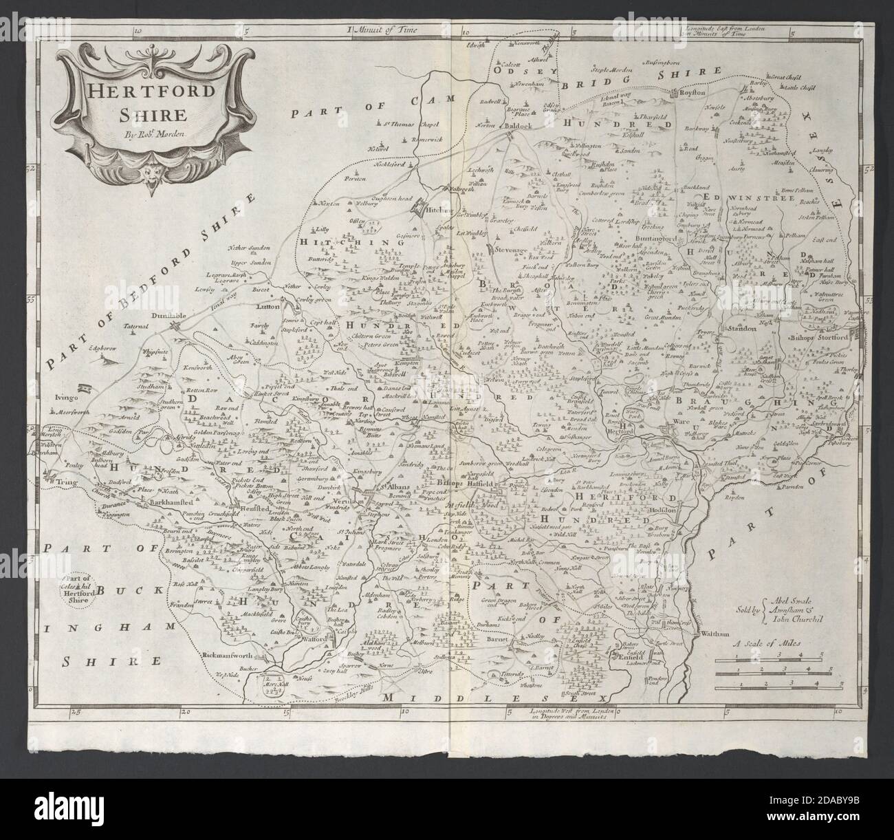 Hertfordshire map hi-res stock photography and images - Alamy