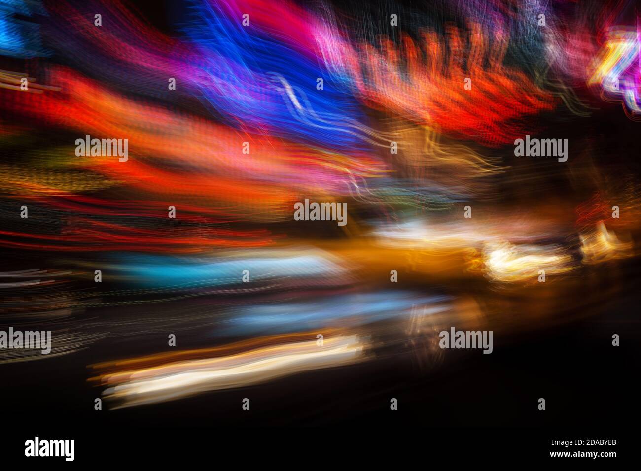 Abstract image of illumination and night lights of New York City ...