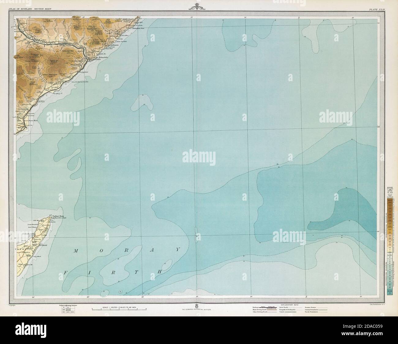 MORAY FIRTH Brora Clynelish Whisky Distilleries Dornoch Firth. LARGE ...