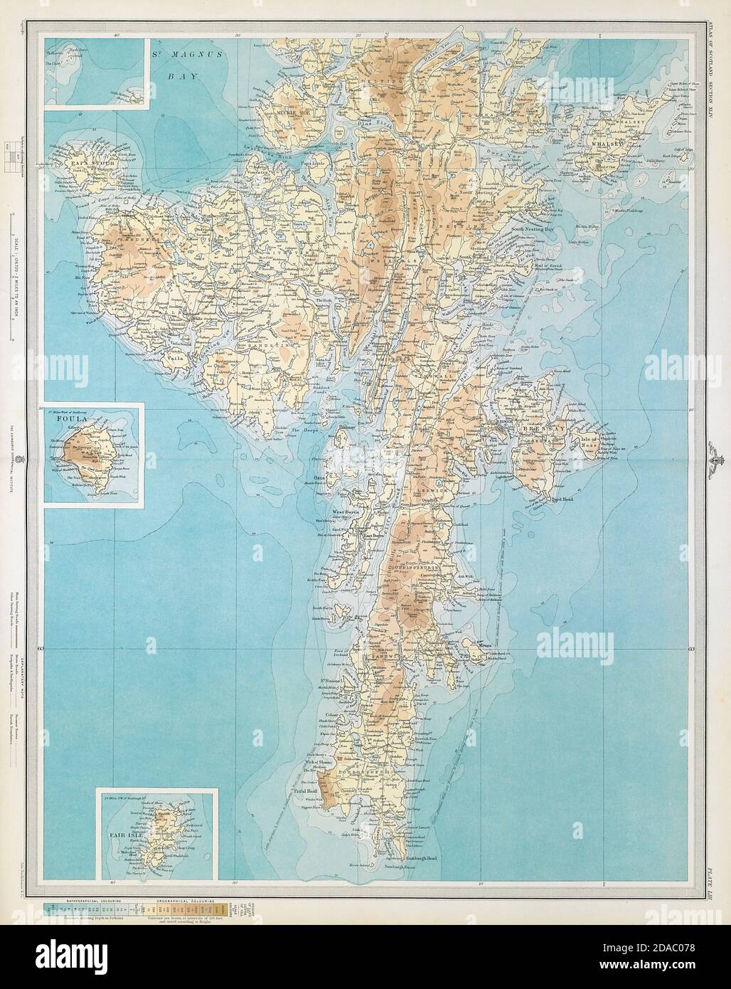 Map of the shetland islands hi-res stock photography and images - Alamy