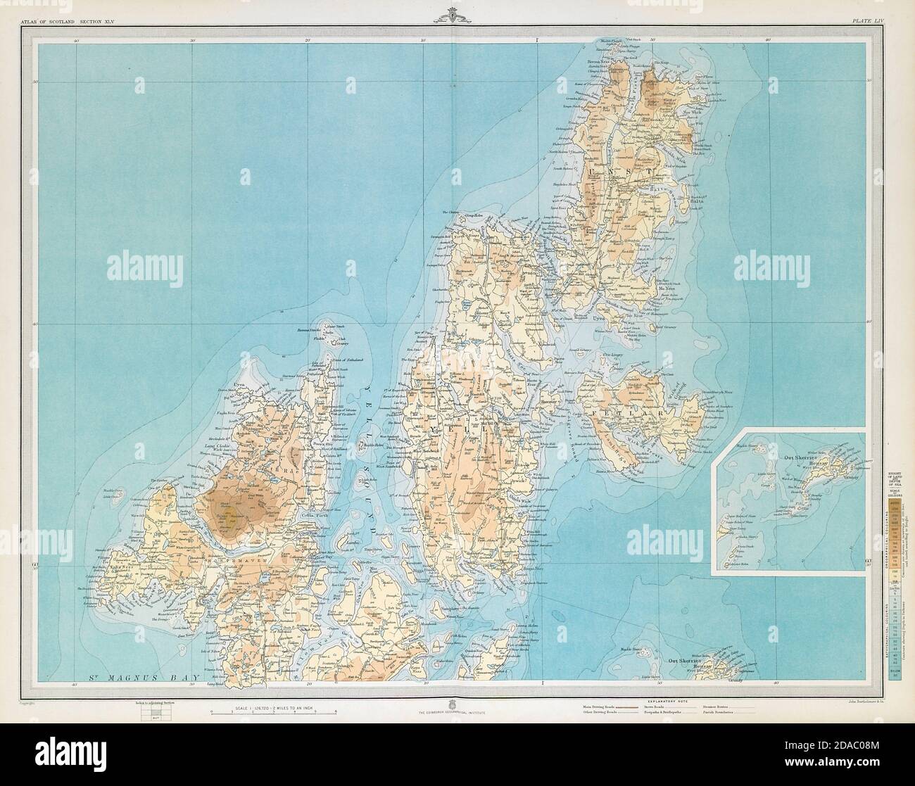 SHETLAND ISLANDS NORTH. Sullom Voe Yell Unst Out Skerries. LARGE 1895 ...